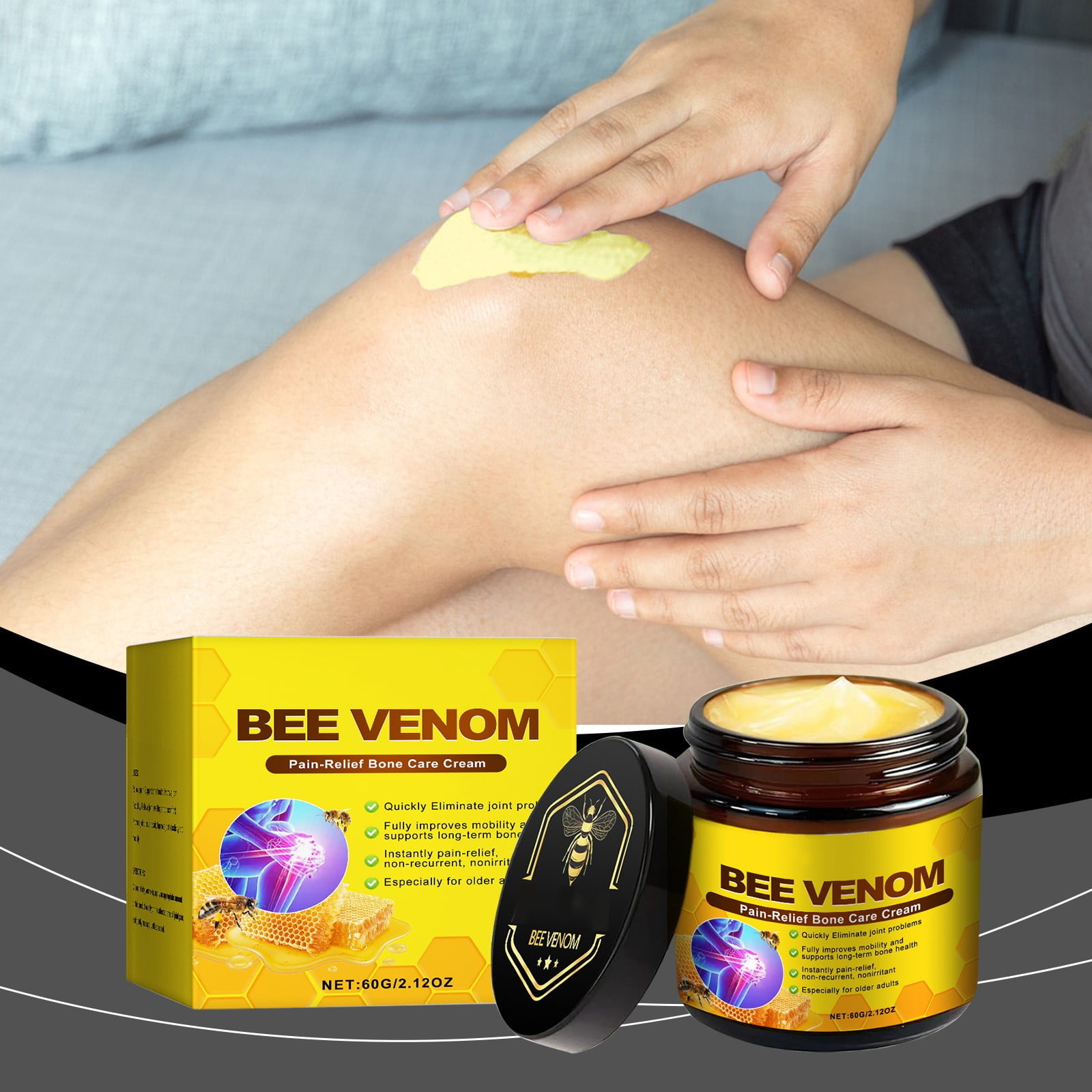 Bee Vénom Relief Cream, Joint and Muscle Soothing Bee Liquid ...