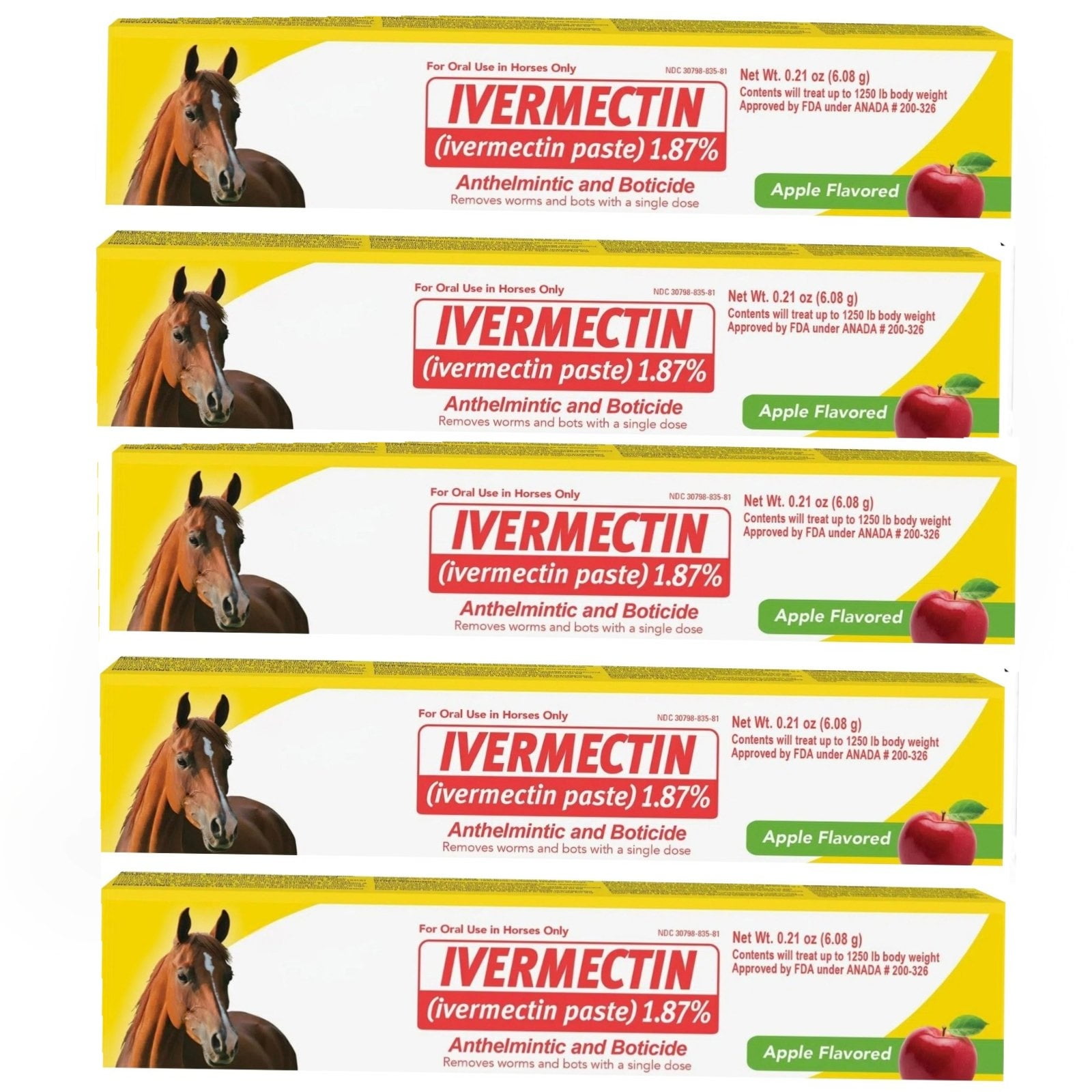 Dewormer/Paste Paste for Horses – 1.87% Equine Dewormer 5PC - Walmart.com