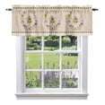 Bee Valances for Windows, Insects Yellow Floral Wreath Pastoral Linen ...