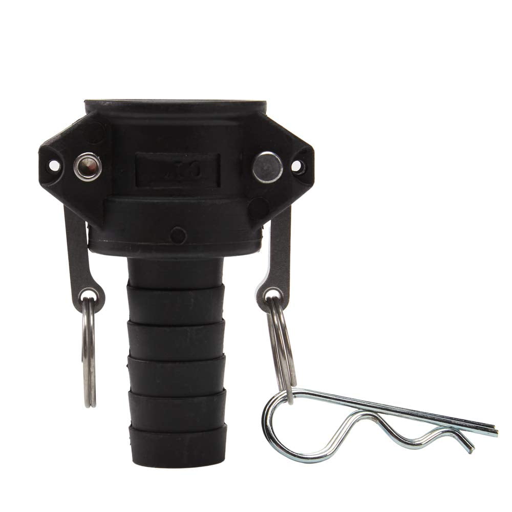 Bee Valve 1" PVC Camlock Hose Shank Fitting - Plastic Hose Barb Coupler ...