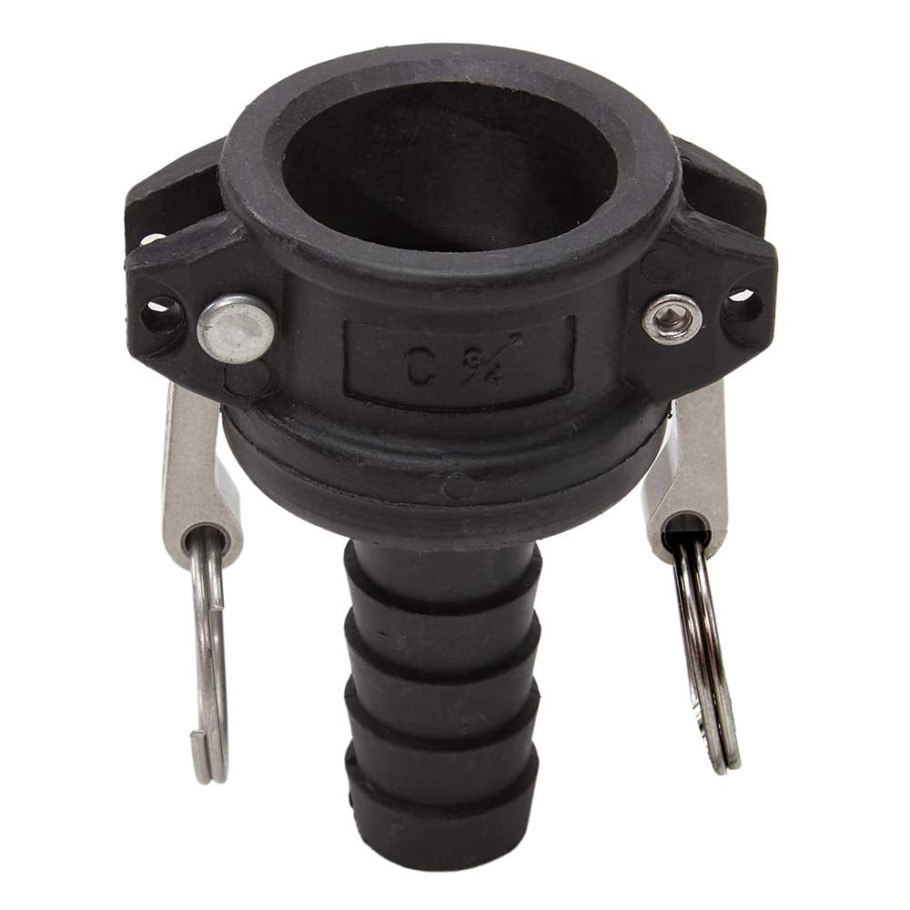 Bee Valve 3/4" PVC Camlock Hose Shank Fitting - Plastic Hose Barb ...