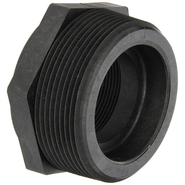 Bee Valve Polypropylene Pipe Fitting, Reducing Bushing, Schedule 80, 3 NPT Male x 2" NPT Female ...