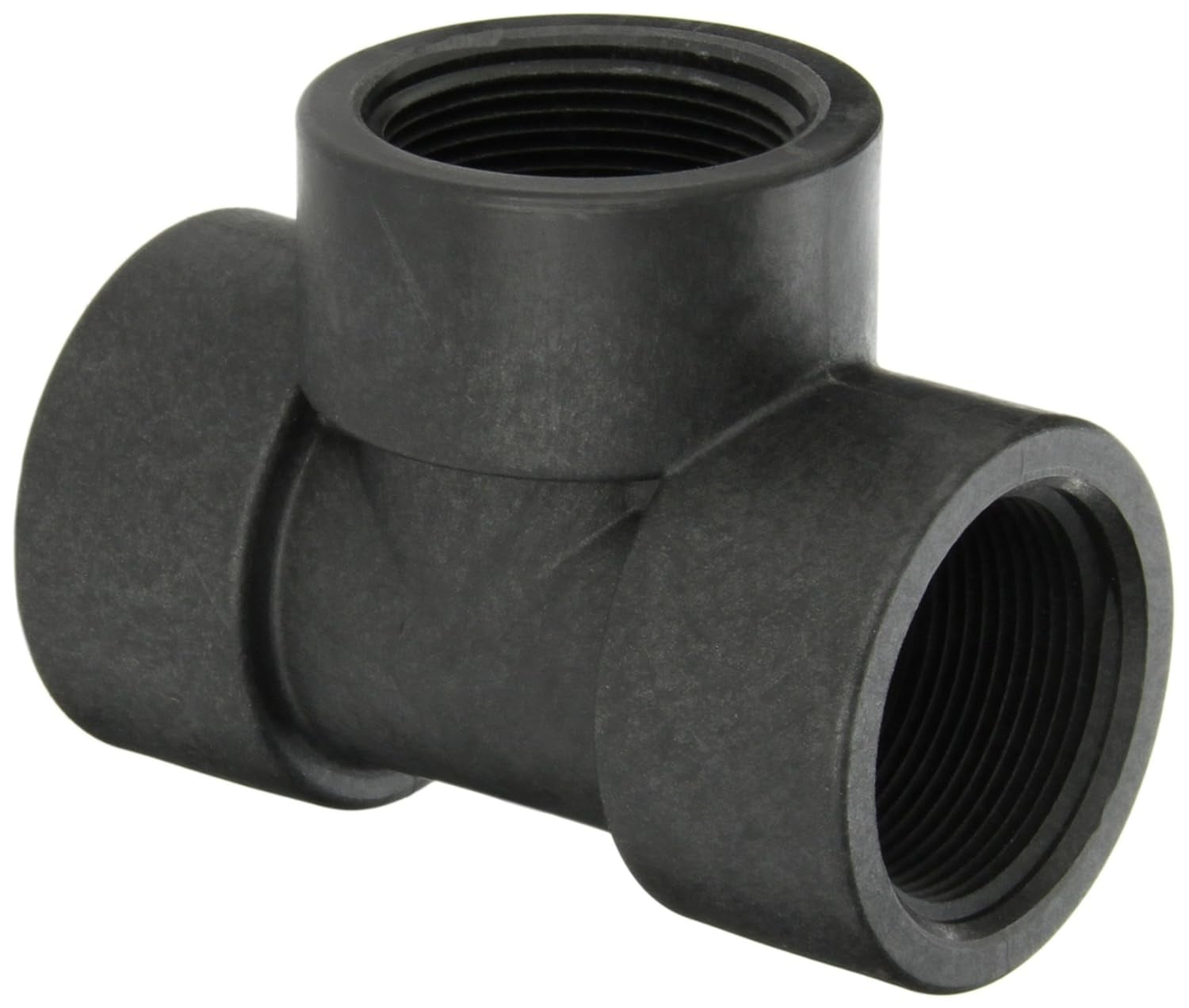 Bee Valve Polypropylene Pipe Fitting, Tee, Schedule 80, 1-1/2" NPT ...