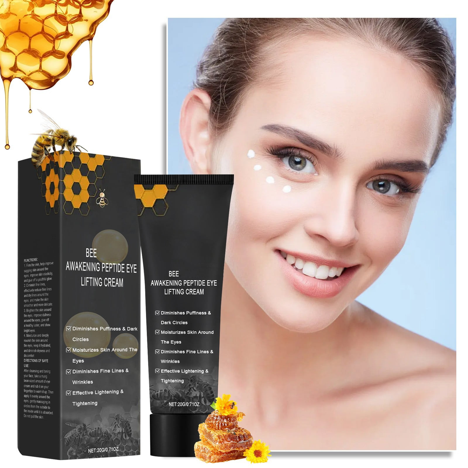 Bee -Ve？Nom Anti-Aging Eye Gel with Bio-Peptide - Dark Circle Corrector ...