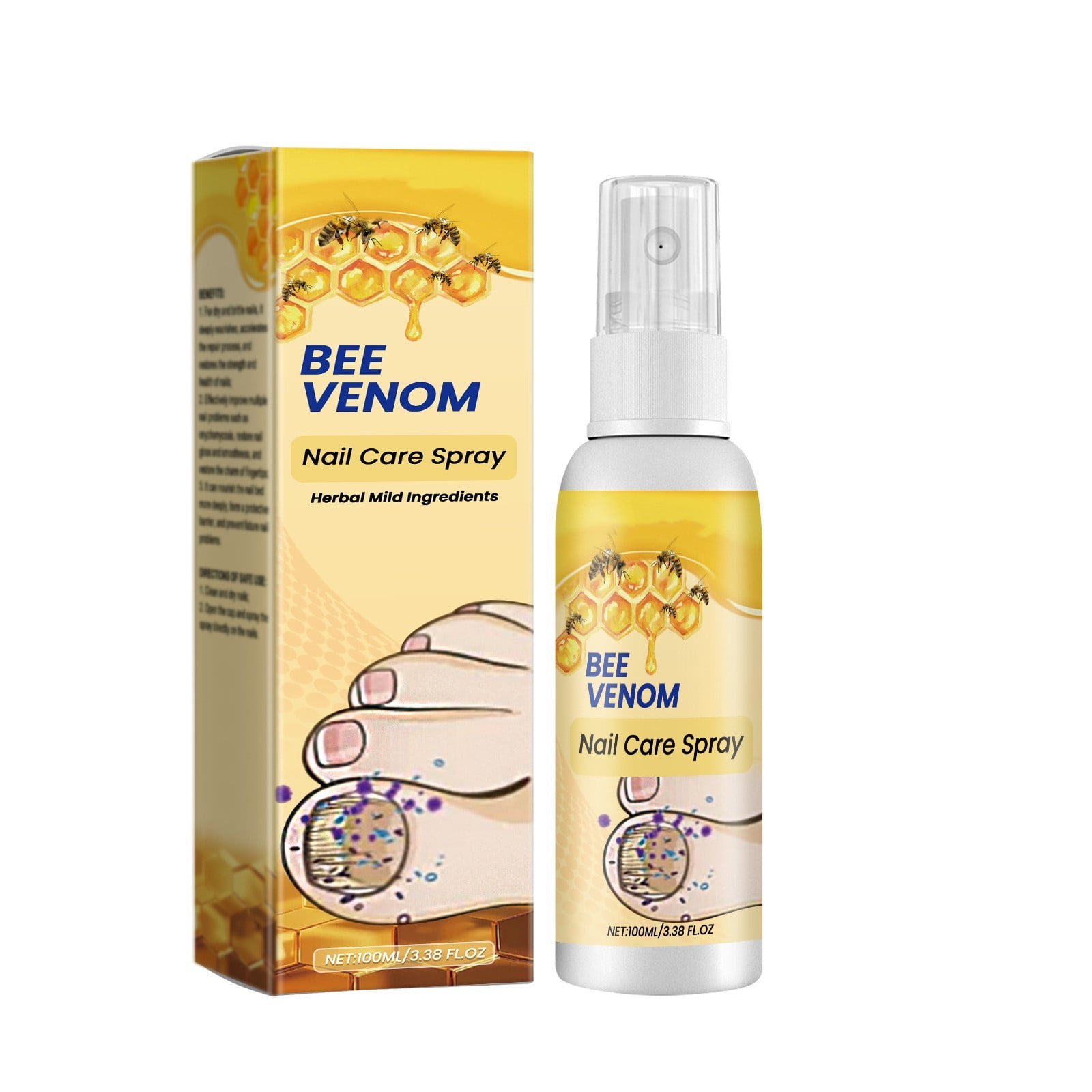 Bee Venóm Nail Care Spray - Toenail and Fingernail Fungus Treatment ...