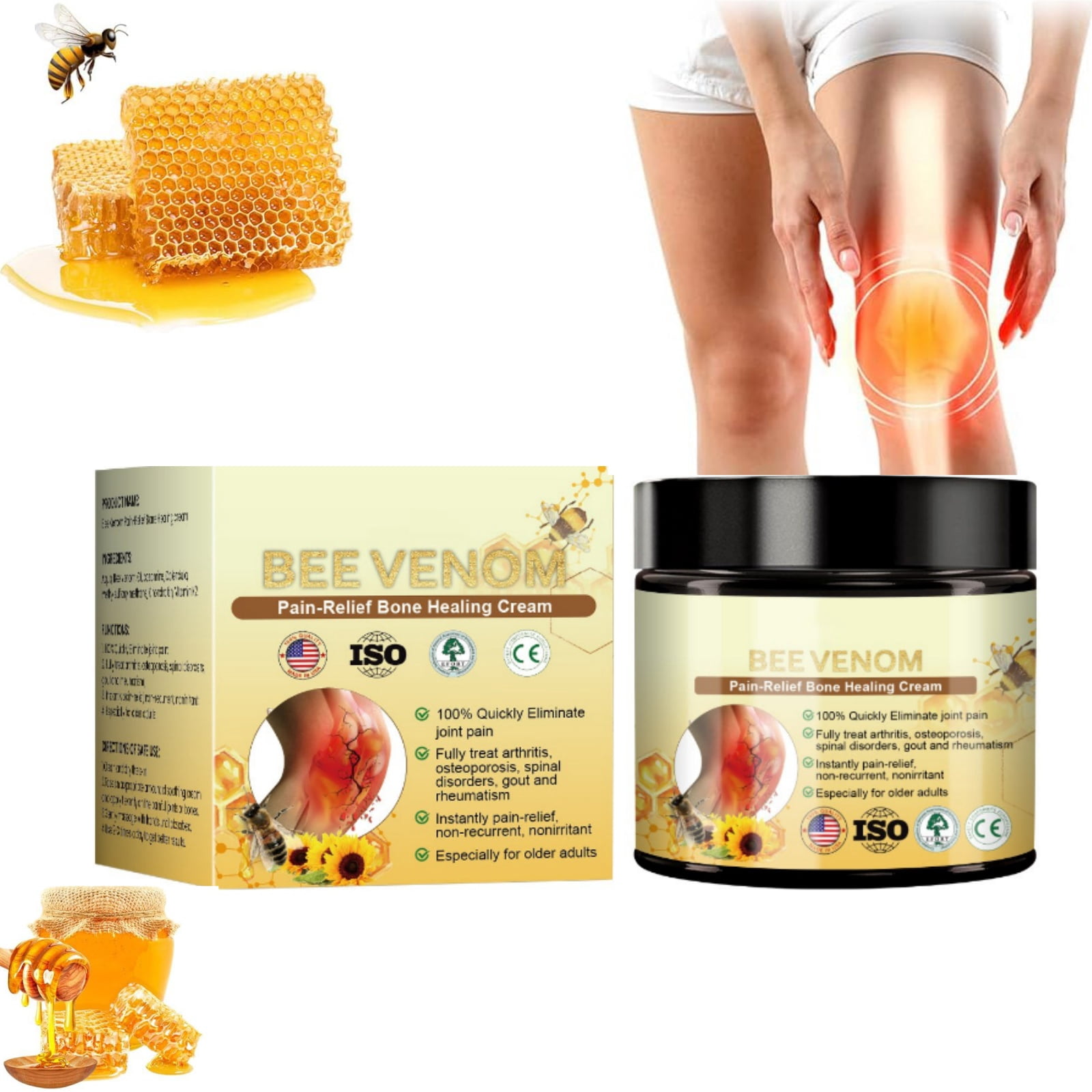 Bee Ven0om Relief Cream,Joint and Body Soothing Cream Soothes Muscle ...