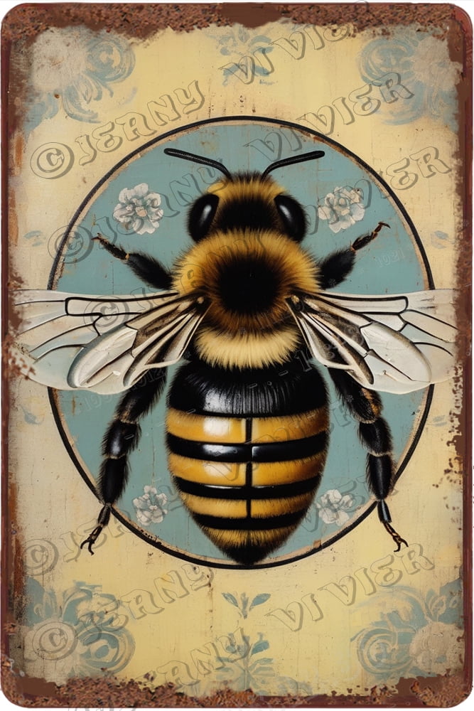 Bee Vintage Aluminum Sign 12"x8" New Metal Sign Retro Style Decorative ...