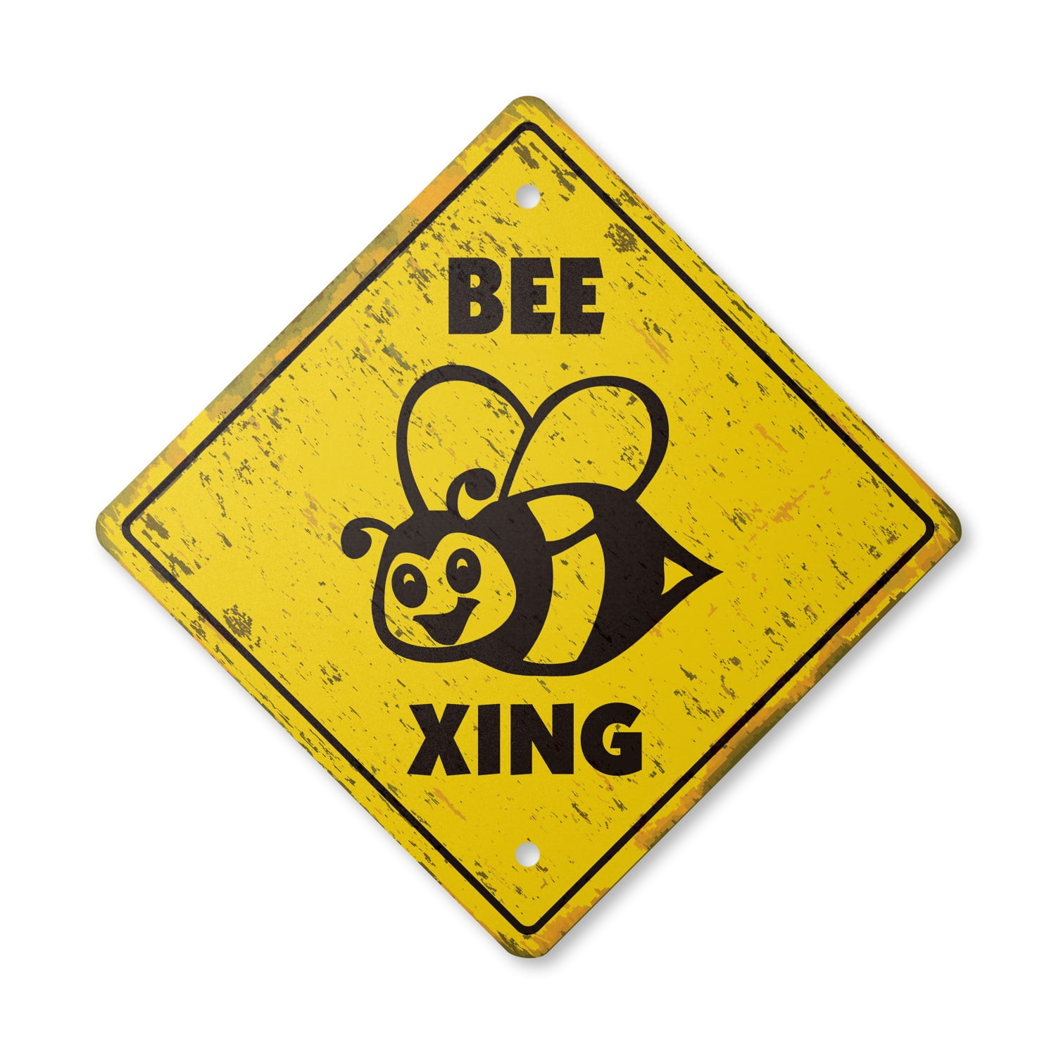 Bee Vintage Crossing Sign Zone Xing | Indoor/Outdoor Plastic | 14" Tall ...