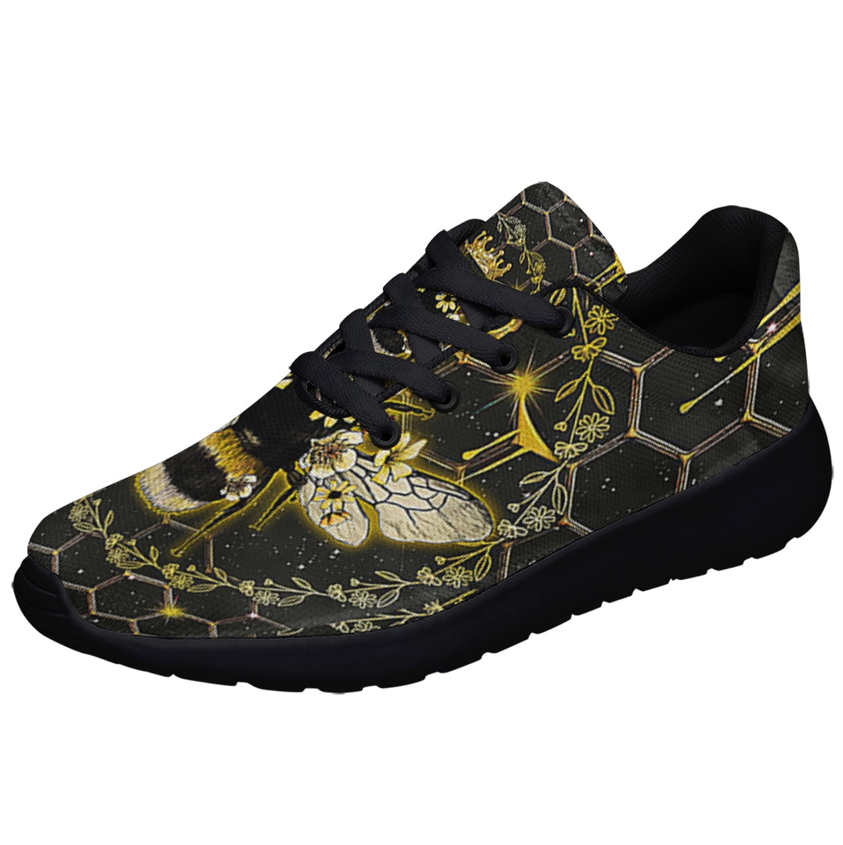Bee Vintage Queen Bee Shoes Sneakers Black Size 8.5 - Walmart.com