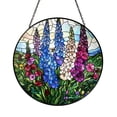 Bee Visiting Foxglove Blooms Stained Glass Style Window Suncatcher ...