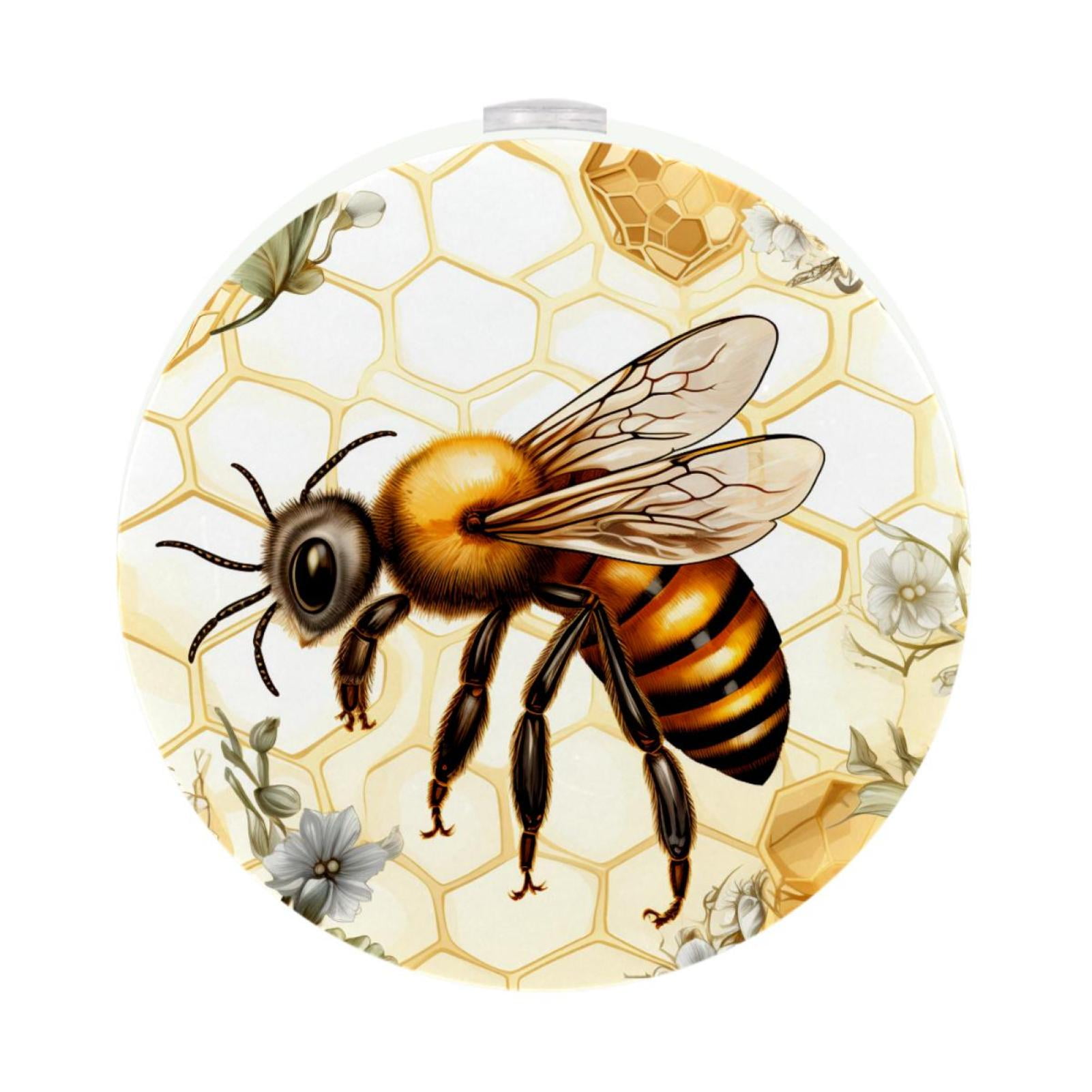 Bee Wall Night Light - Small LED Lights for Room, 2 Pack Induction ...