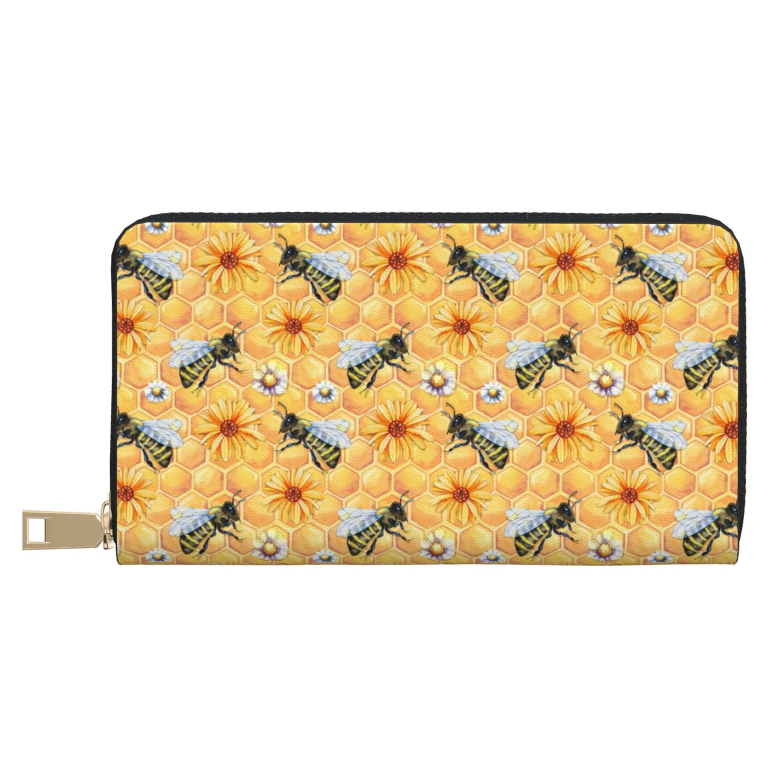 Bee Wasp Wallet Women, Leather Bifold Multi Card Wallet, Women's ...