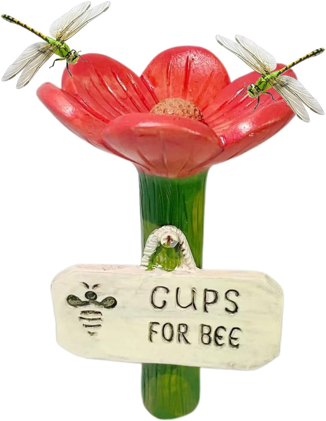Bee Watering Station for Garden, Flower-Shaped Pollinator Feeder Cups ...