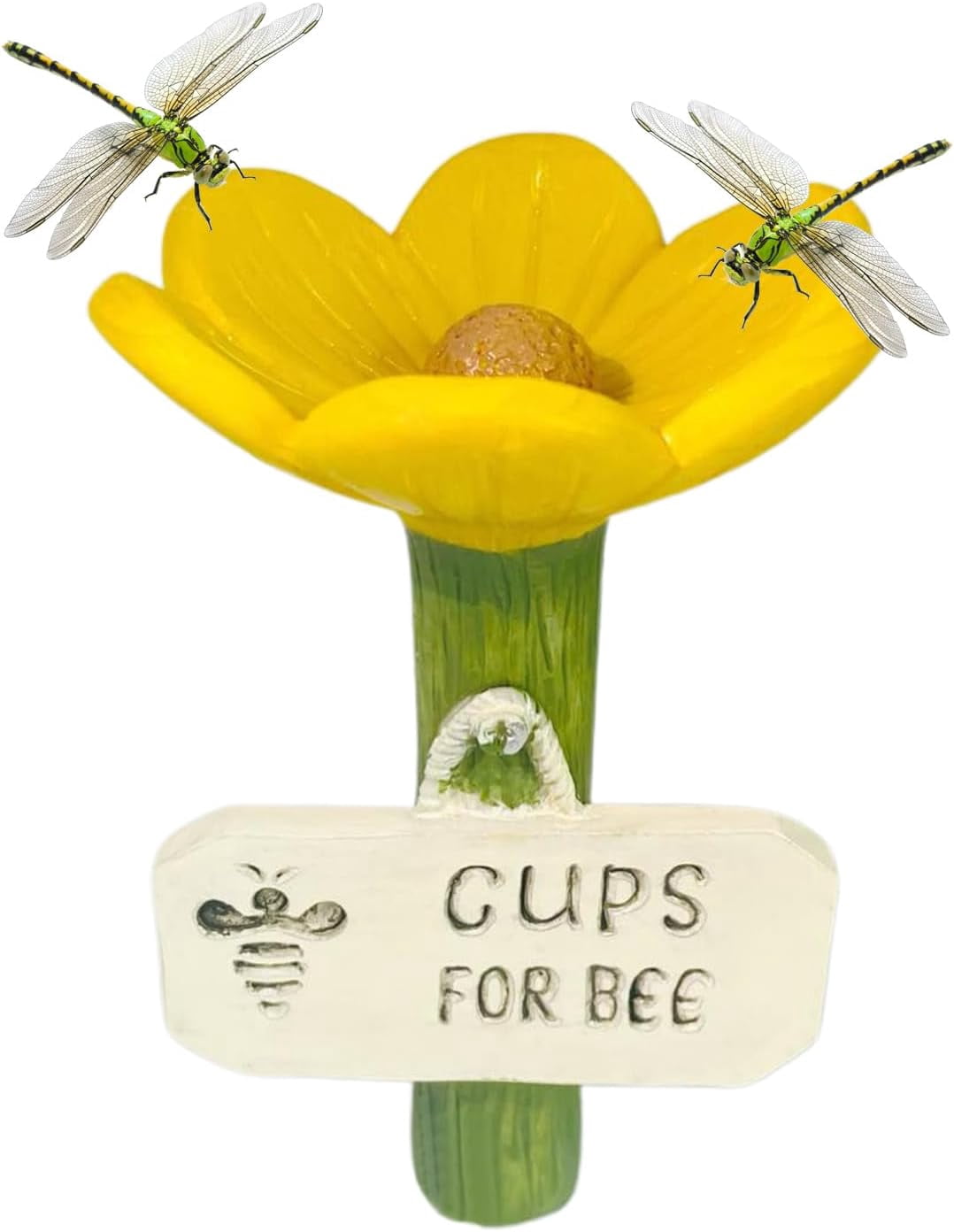 Bee Watering Station for Garden, Flower-Shaped Pollinator Feeder Cups ...