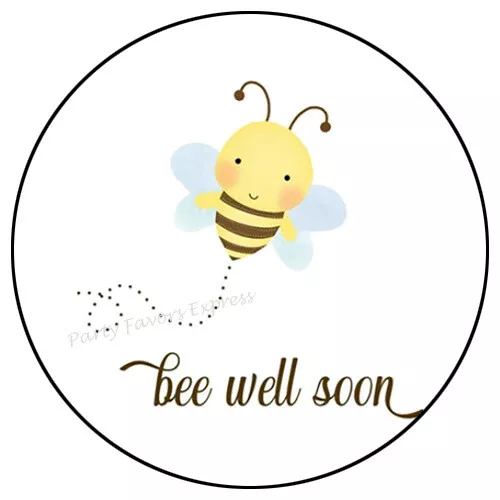 Bee Well Soon Get Well Sticker Party Favors Sticker Envelope Seals ...