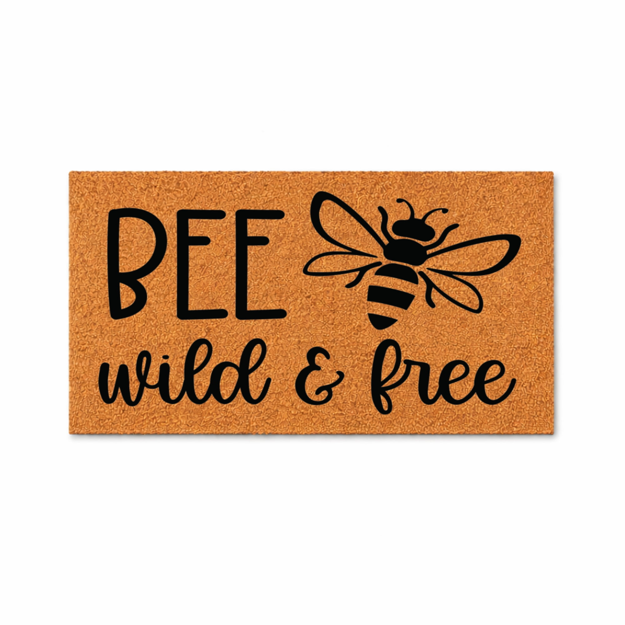 Bee Wild And Free Doormat, Bee Graphic Welcome Mat, Indoor Outdoor ...