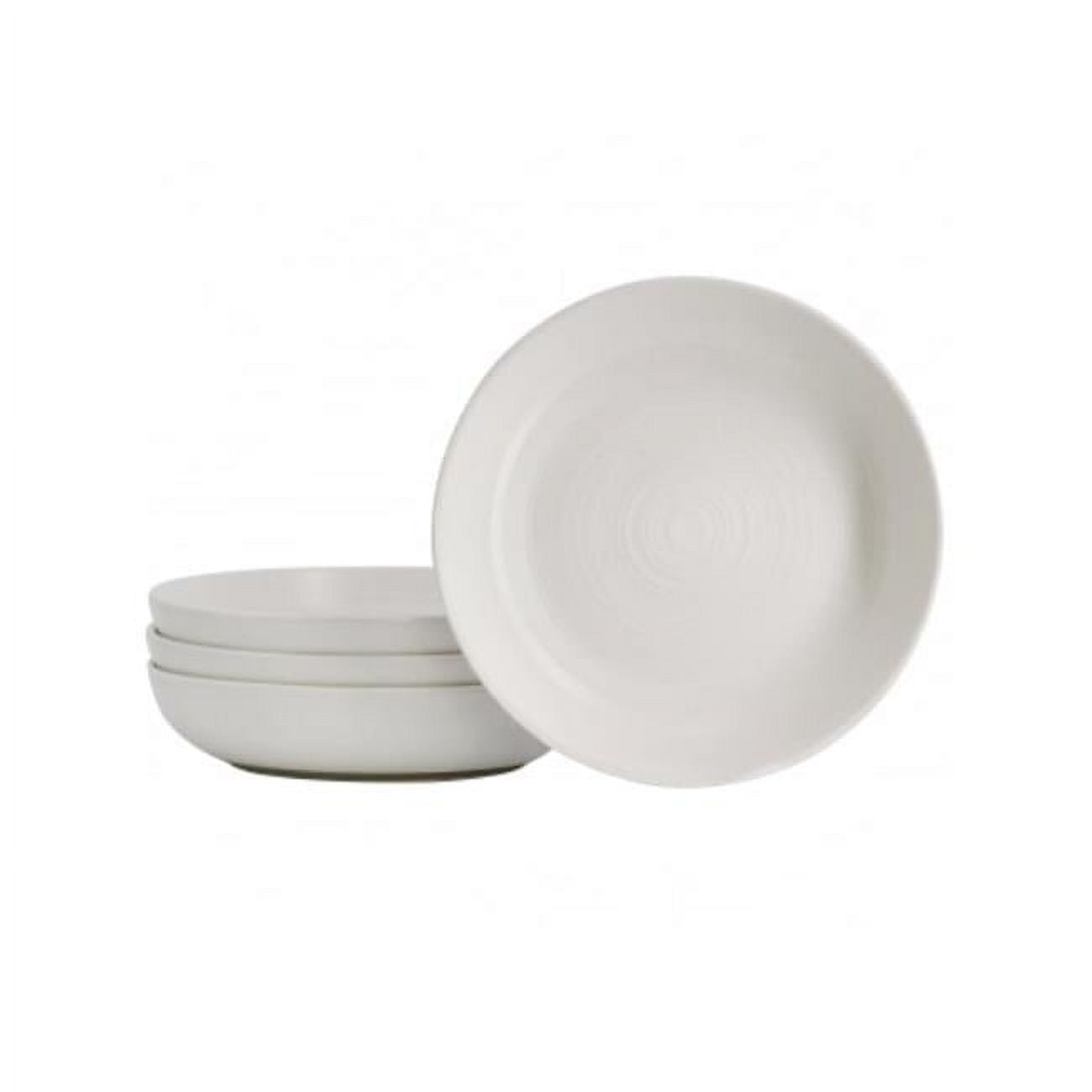 Bee & Willow 129568.04 8.8 in. Home Milbrook Dinner Bowl Set, White ...