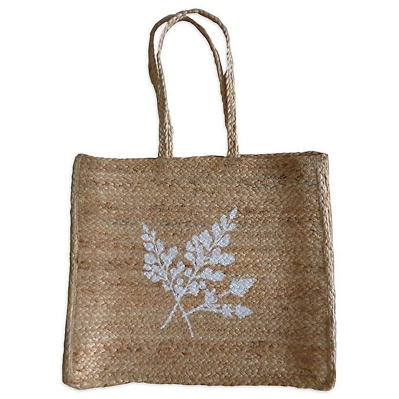Bee & Willow Home Jute Fern Bag in Natural/White - Walmart.com