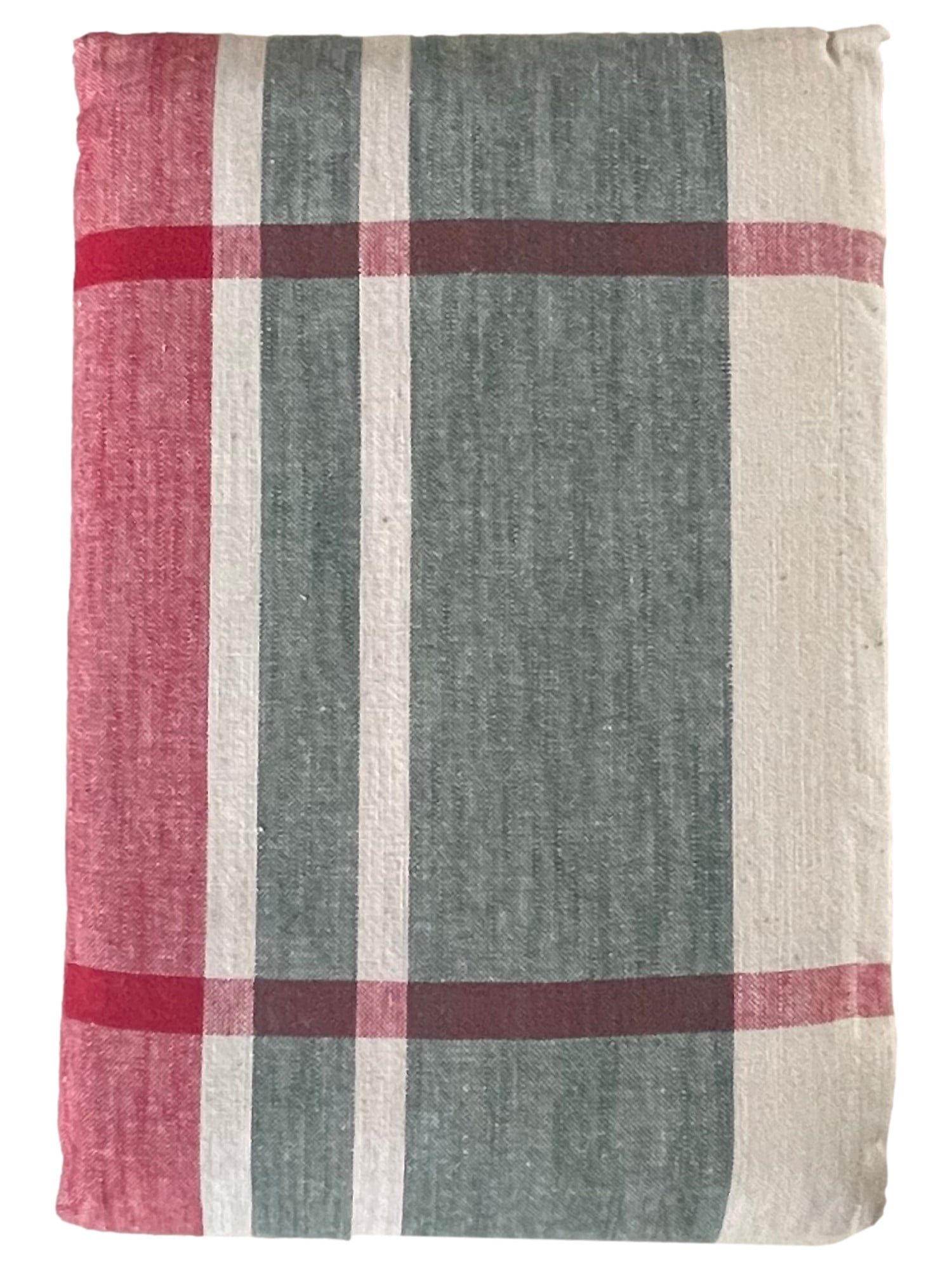 Bee & Willow Red & Green Christmas Plaid Cotton Tablecloth 60x120 ...