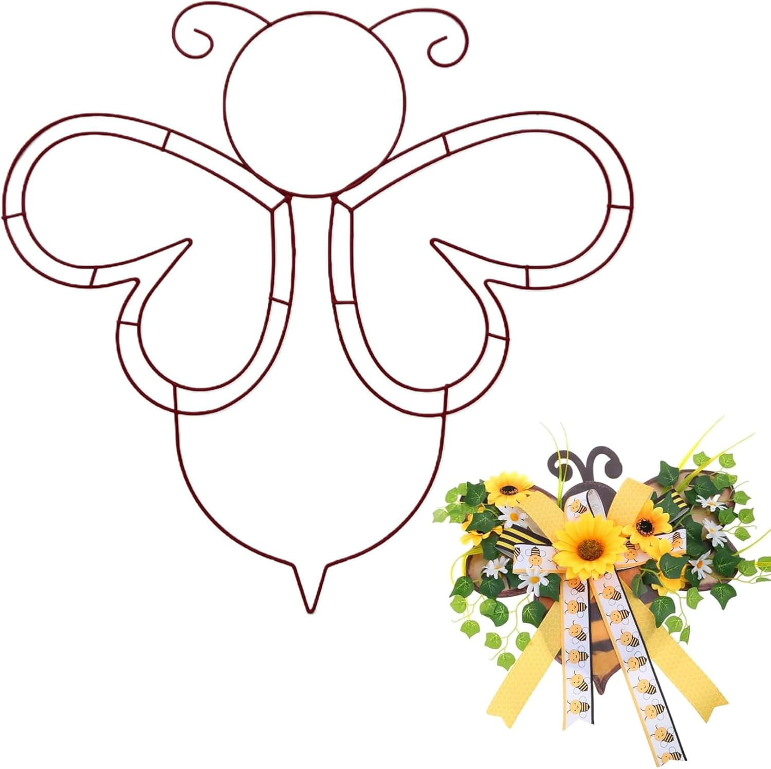Bee Wire Wreath Form Bunny Wire Wreath Frame for DIY Floral Garden ...