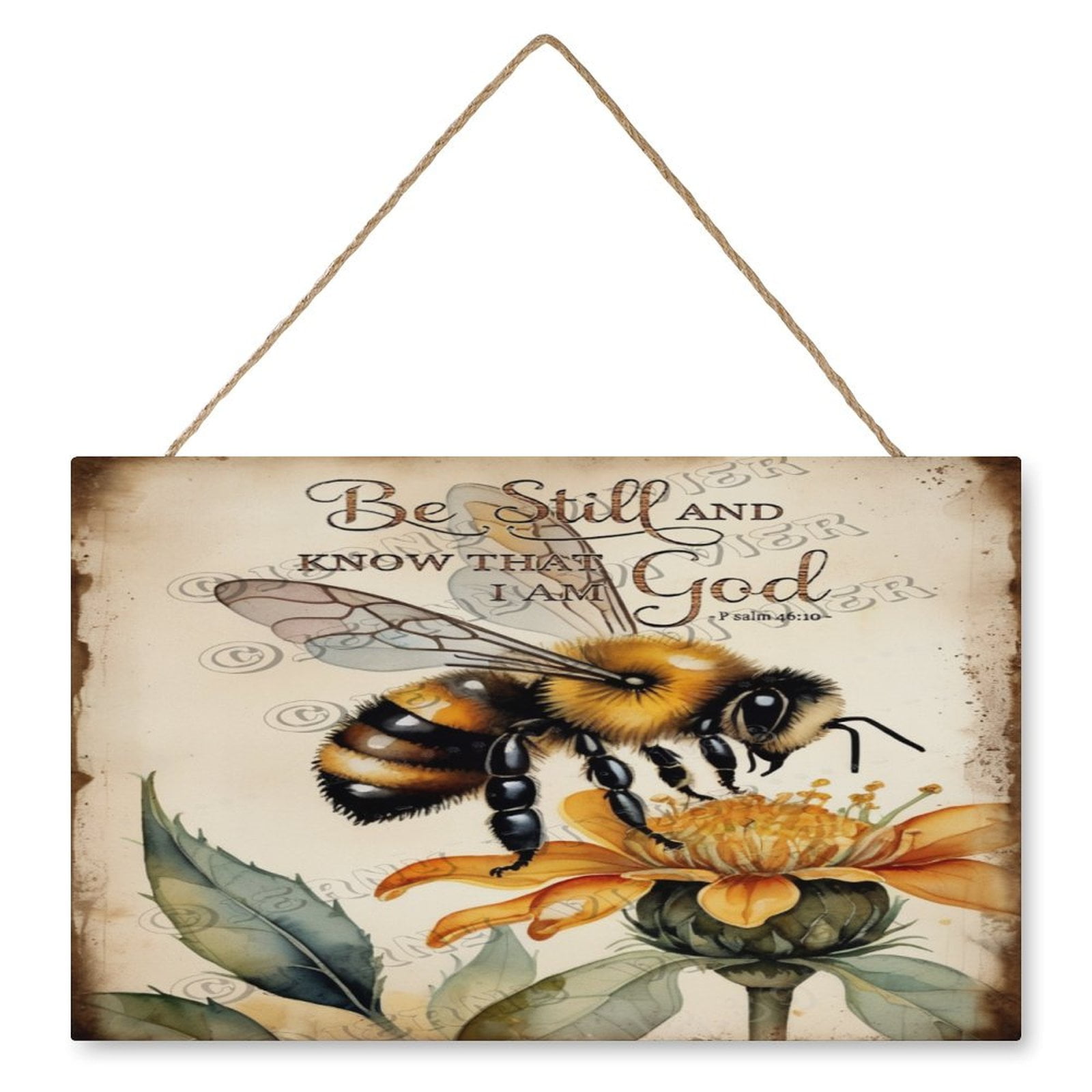 Bee With Inspirational Quote Wood Hanging Sign for Bedroom Living Room ...