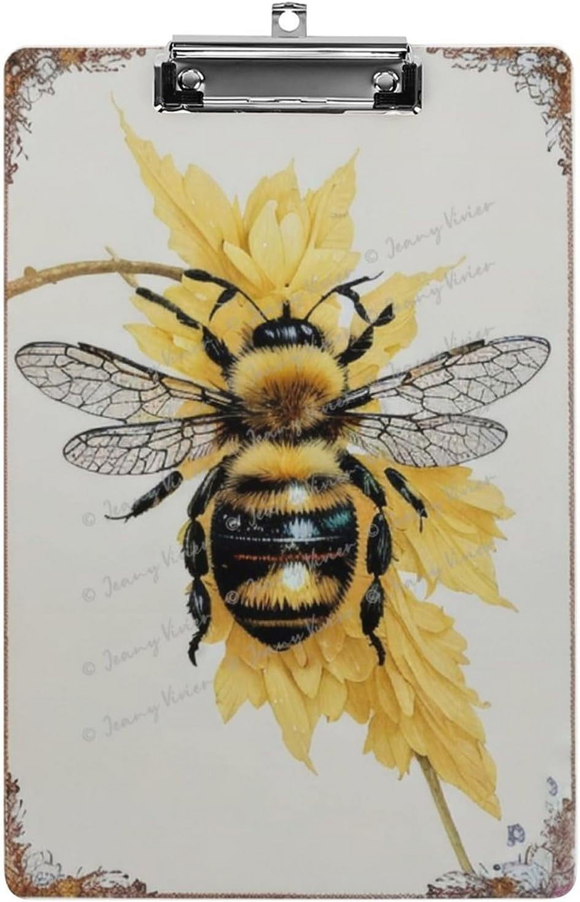 Bee Wooden Clipboard,Clipboard Standard A4 Letter Size Clipboards for Nurses, Students, Office ...