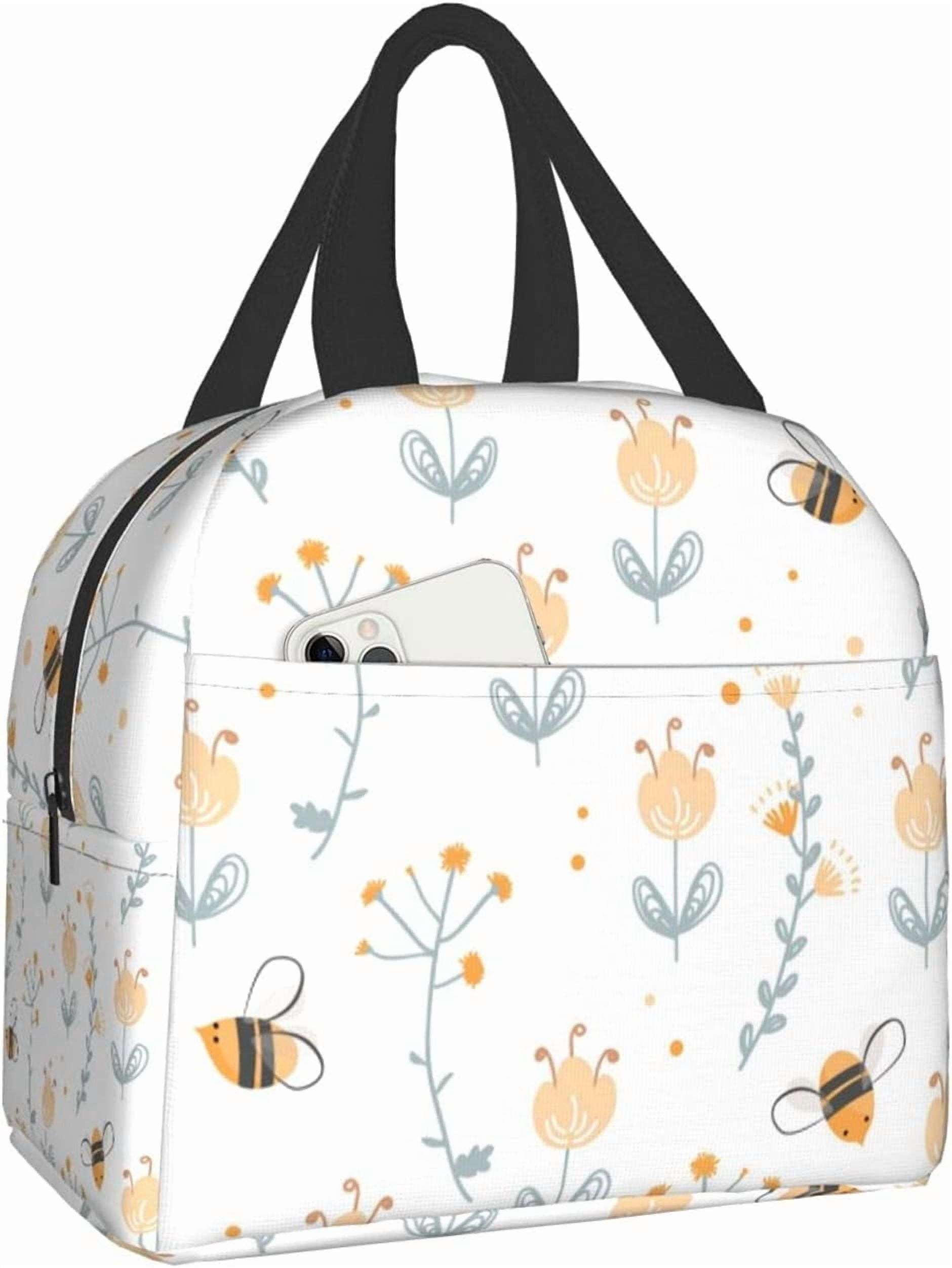 Bee Yellow Lunch Box Insulated Lunch Bag Dwarf Reusable Leakproof ...