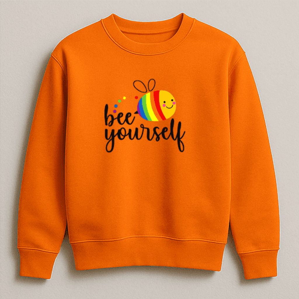 Bee Yourself Positive Slogan Cozy Retro Graphic Print Cartoon ...