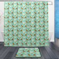 Bee and Flowers Pattern Bathroom Accessory Sets Waterproof Shower ...