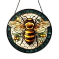 Bee and Honeycomb Stained Glass Suncatcher – Nature Inspired Insect ...