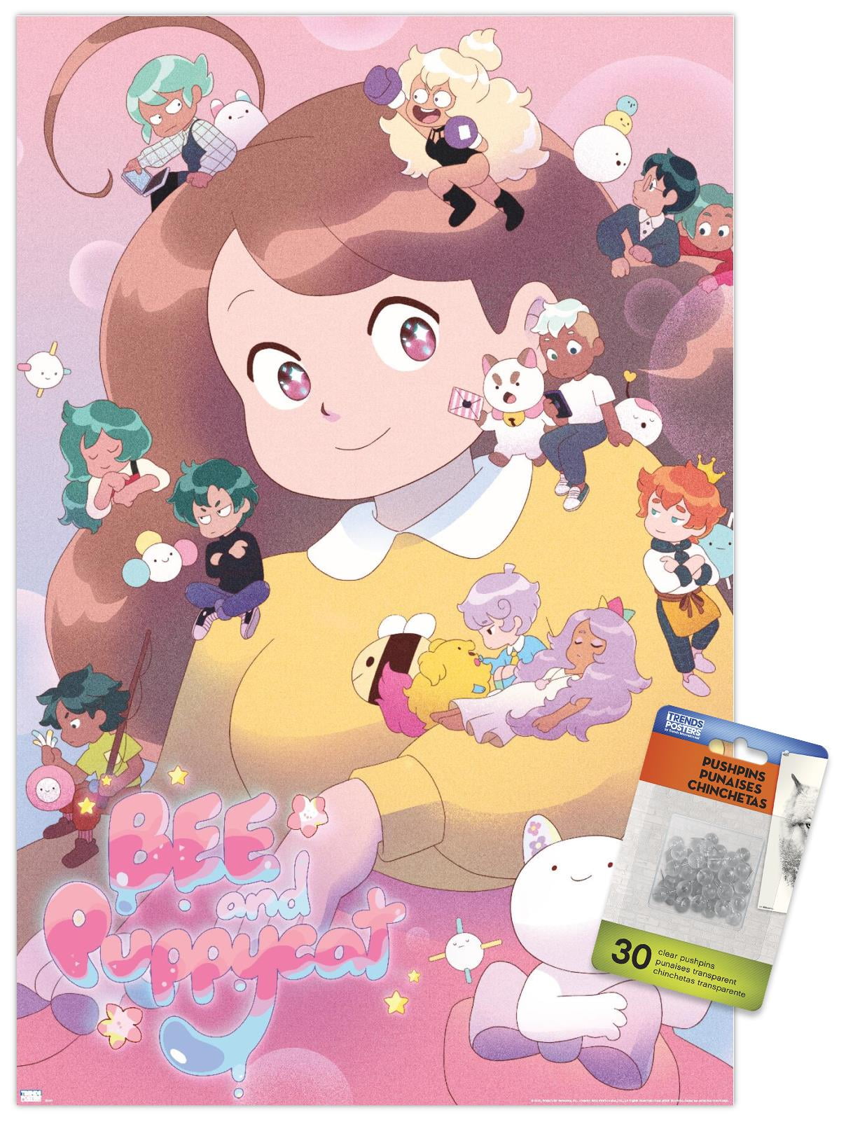 Bee and Puppycat - Group Key Art Wall Poster with Push Pins, 14.725" x 22.375" - Walmart.com