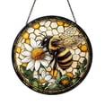 Bee and Wildflower Window Hanging Stained Glass Suncatcher, Nature ...