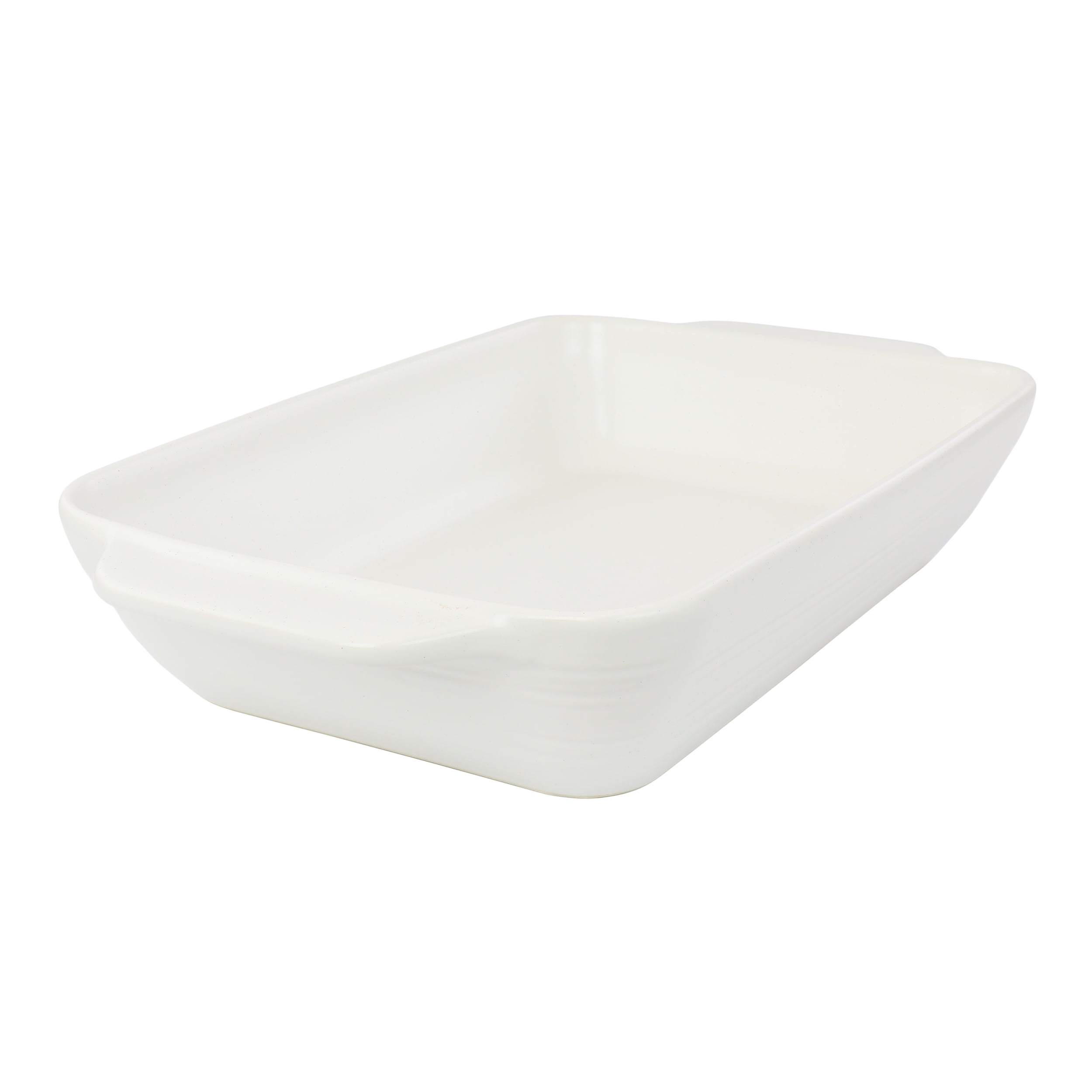 Bee and Willow 4 Quart Rectangular Stoneware Baker in White Speckle ...