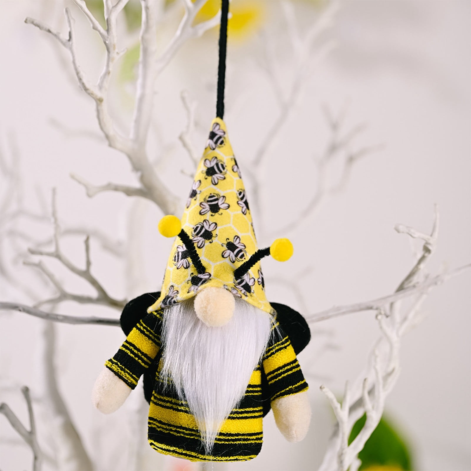 Bee decor hanging lights,Yellow Bee Festival Dwarf Plush Decoration ...