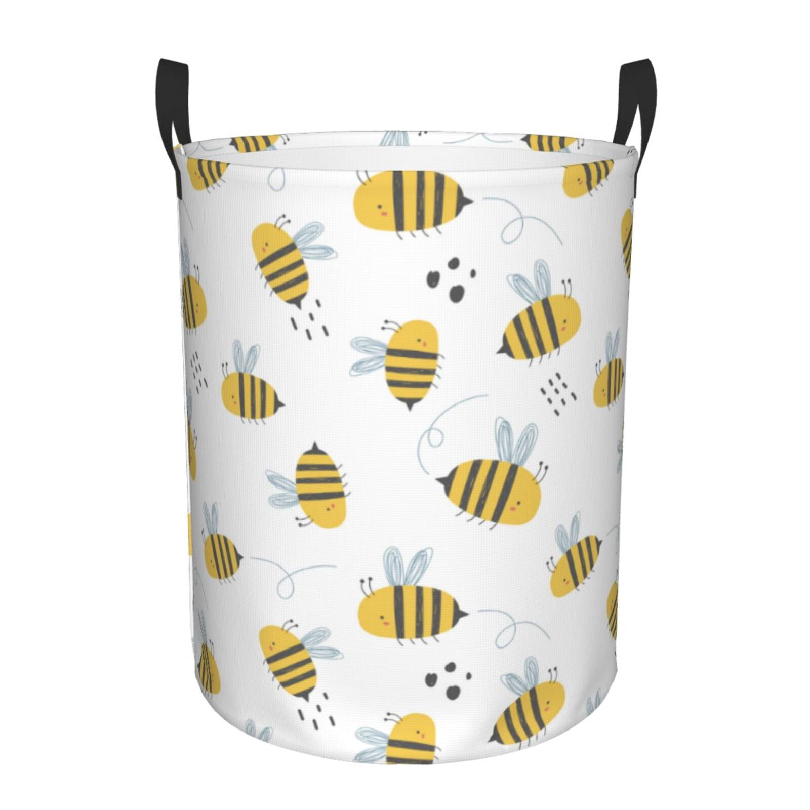 Bee print Laundry Basket, Laundry Hamper Waterproof Laundry Bag Clothes ...