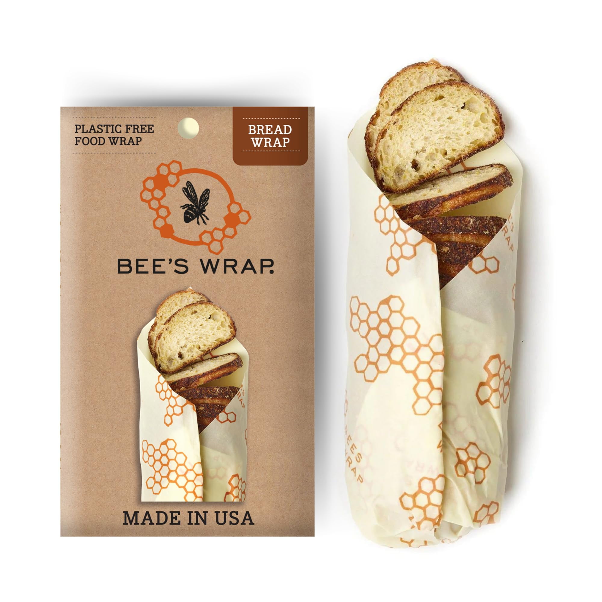Bee's Wrap Reusable Beeswax Food Wraps Made in USA, Eco Friendly ...