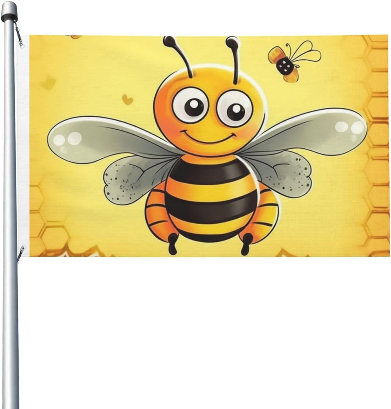 Bee on the square Garden Flag Welcome Flags for Outside Holiday Banner ...