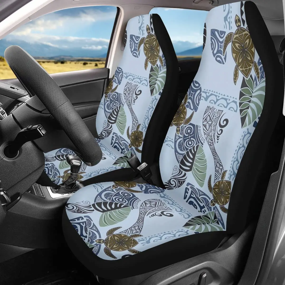 Bee with Sunflower in Black Car Seat Cover You are My Shineshine Floral ...