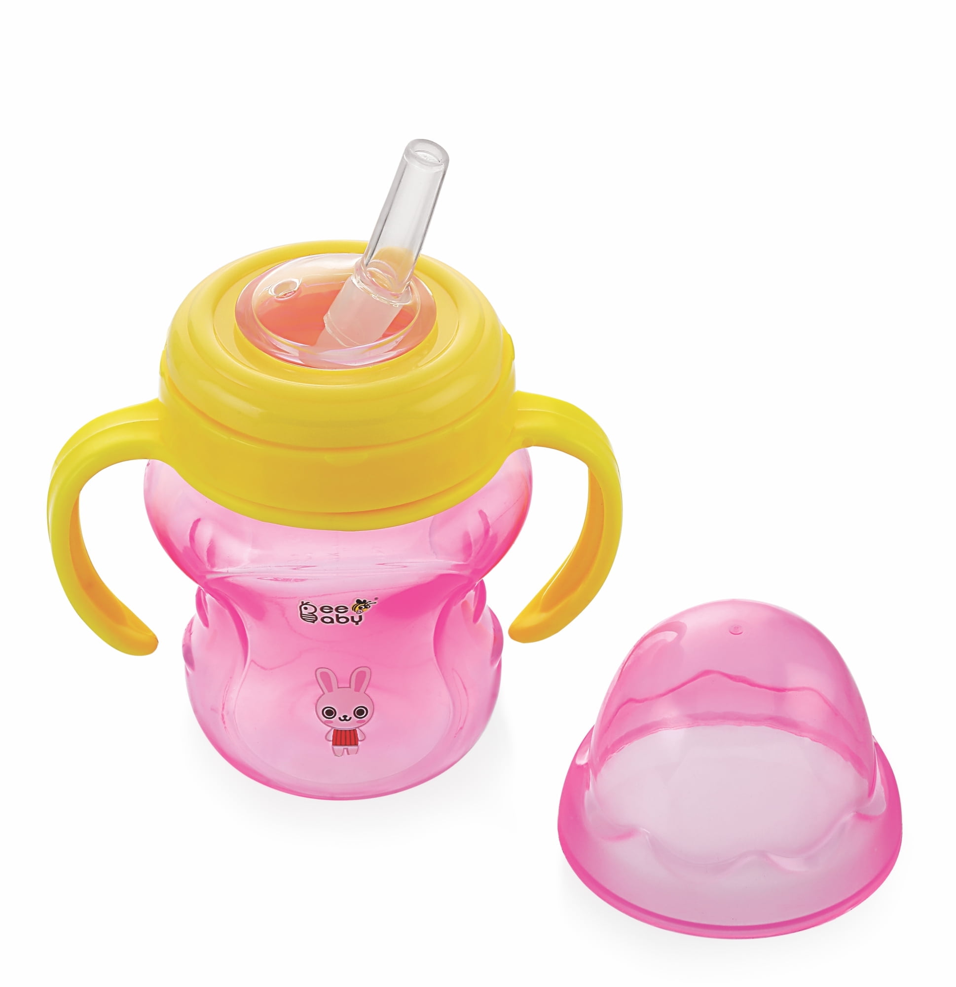 BeeBaby No-Spill Flex Straw Sippy Cup 150ML / 5Oz. -Pink - Walmart.com