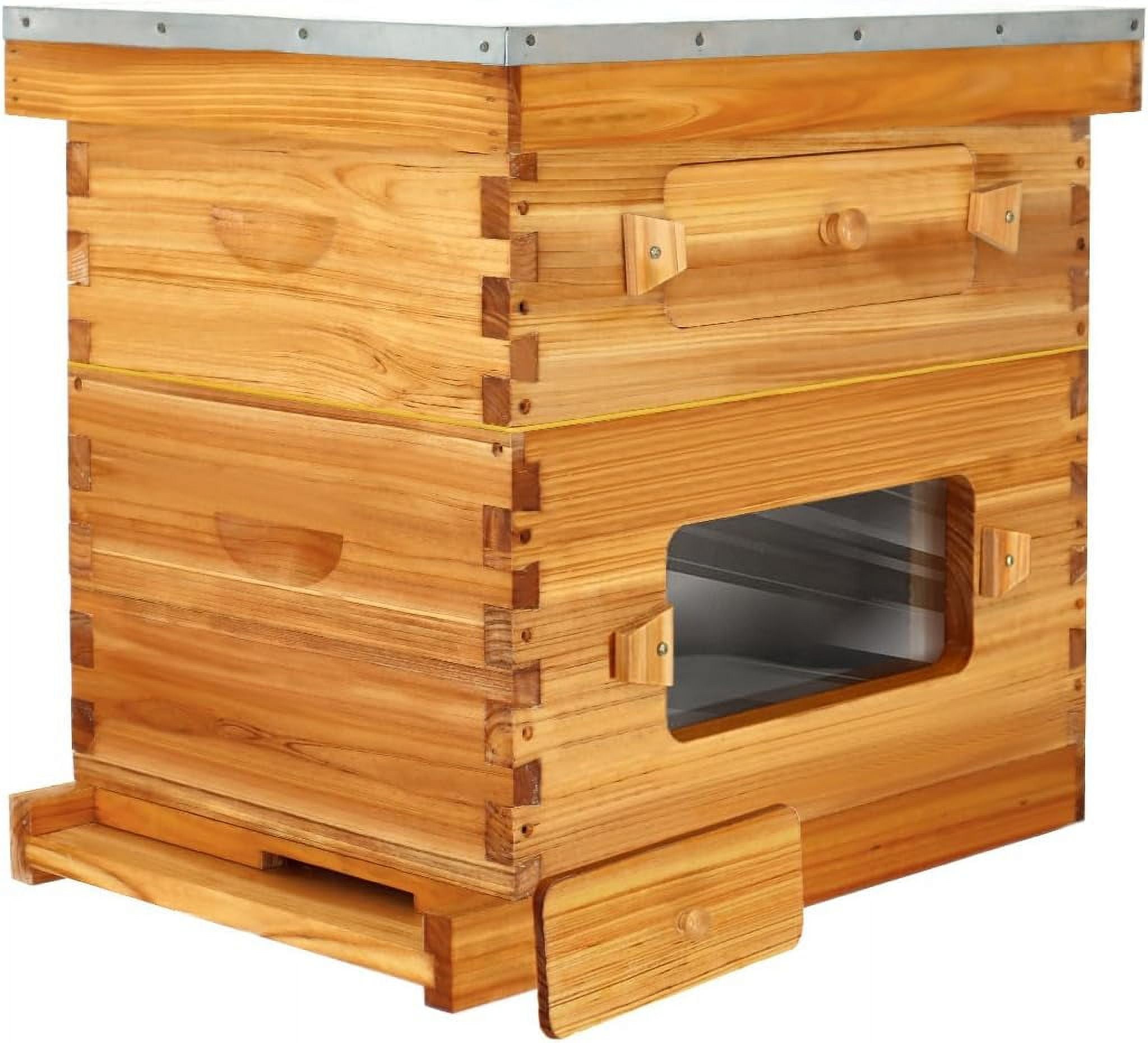 BeeCastle 10-Frame Langstroth Beehive, Beeswaxed Coated Bee Hive ...