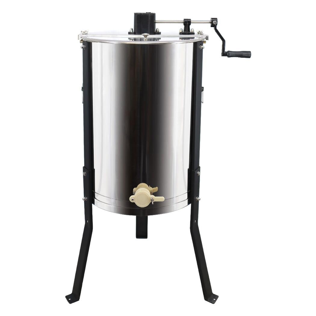 BeeCastle Manual Honey Extractor 2 Frame Honeycomb Drum Spinner ...