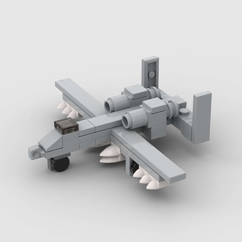 BeeEtMoc MOC A-10 Thunderbolt II Fighter Jet Military Aircraft Building ...