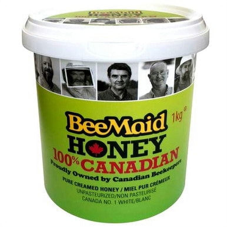 BeeMaid Honey 100% Canadian UnPasteurized Pure Creamed Honey 1kg/2.2 lb - Walmart.com