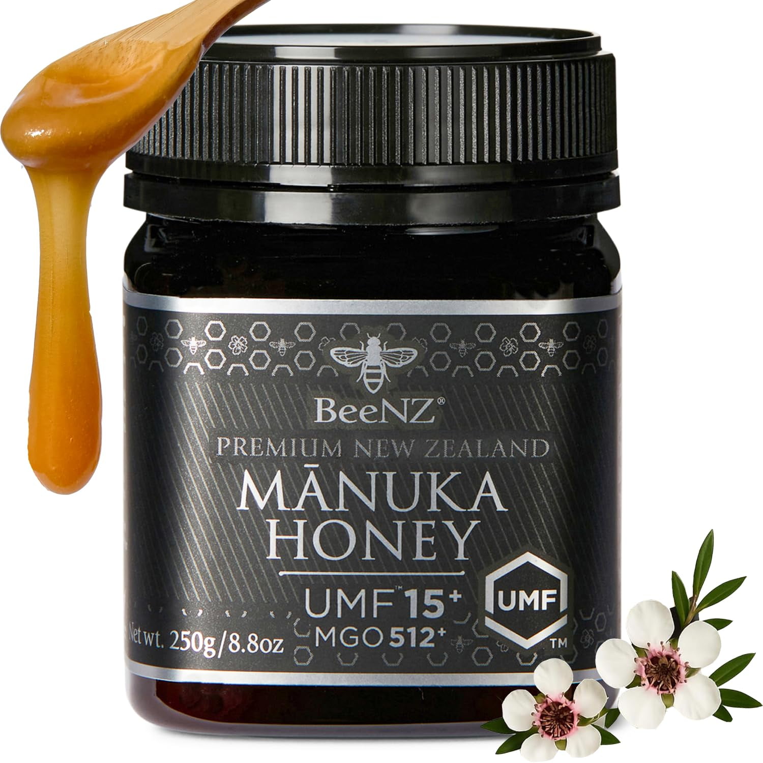 BeeNZ Raw Manuka Honey, Certified UMF BSL1 15+ (MGO Pure New Zealand ...