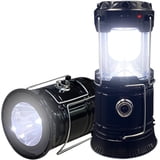 BeePrincess 2 Pack LED Camping Lantern, Solar & USB Rechargeable ...