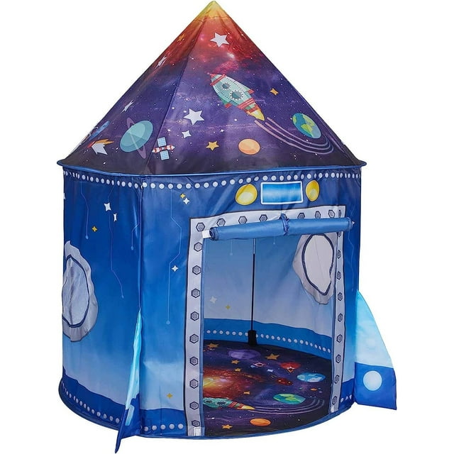 Kid Odyssey Rocket Ship Play Tent, Spaceship Pop Up Playhouse, Indoor ...