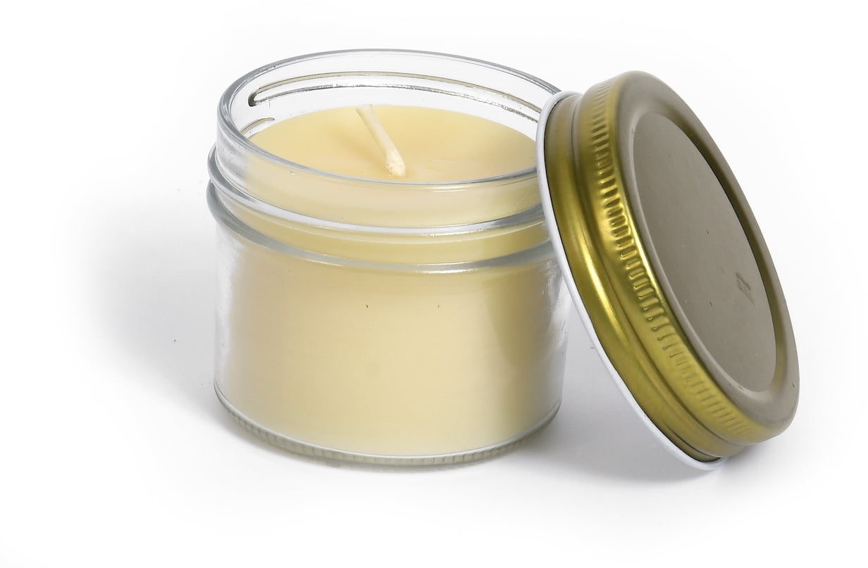 BeeTheLight Beeswax Jar Candle - 100% Pure USA Bees Wax in Glass ...