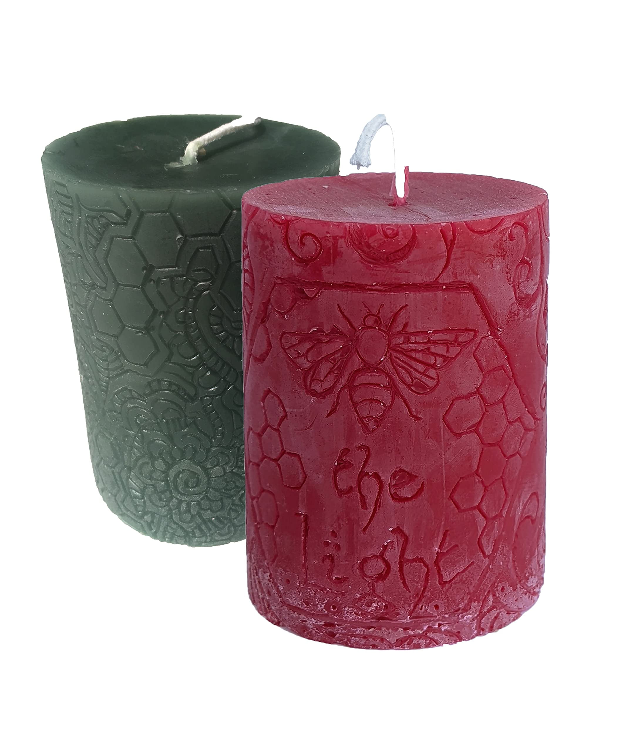 BeeTheLight Beeswax Pillar Candles - 100% Pure Bees Wax - Choose Your ...