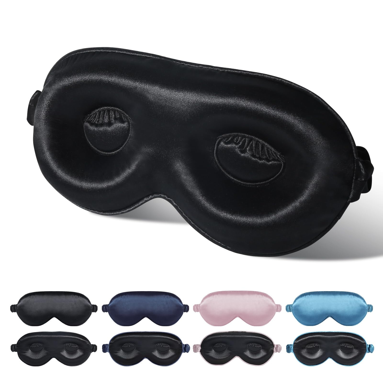 BeeVines 3D Sleep Mask, 100% Real Natural Silk Eye Masks, 22 Momme ...