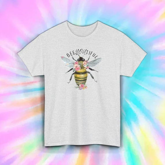 BeeYOUtiful T-Shirt | Cute Floral Bee Design | Positive Message ...